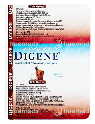 Digene Cola 300/25/25 MG | Order Digene Cola 300/25/25 MG Tablet Online ...
