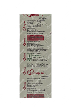 Dilnip 10 MG Tablet 10 - Uses, Side Effects, Dosage, Price | Truemeds
