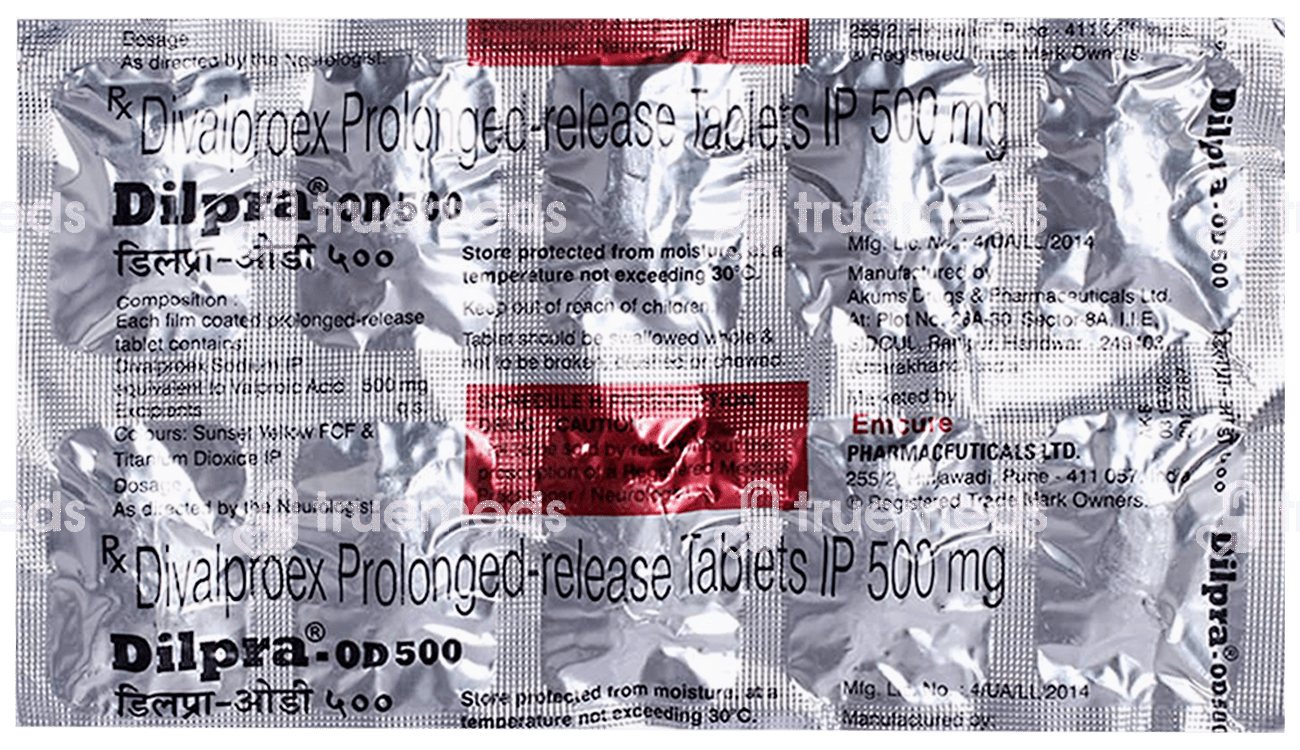 Dilpra Od 500 Tablet 10: Uses, Side Effects, Price & Substitutes