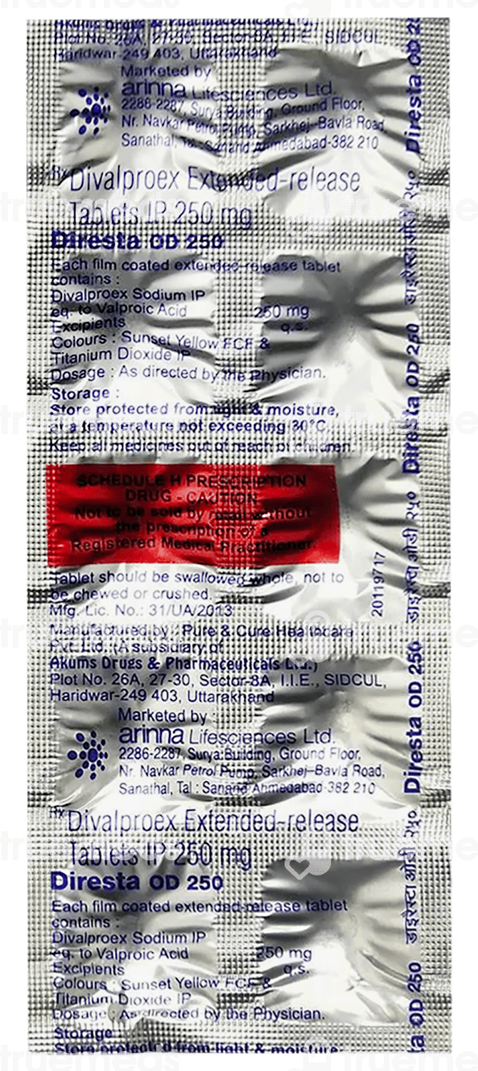 Diresta Od 250 Tablet 10: Uses, Side Effects, Price & Substitutes