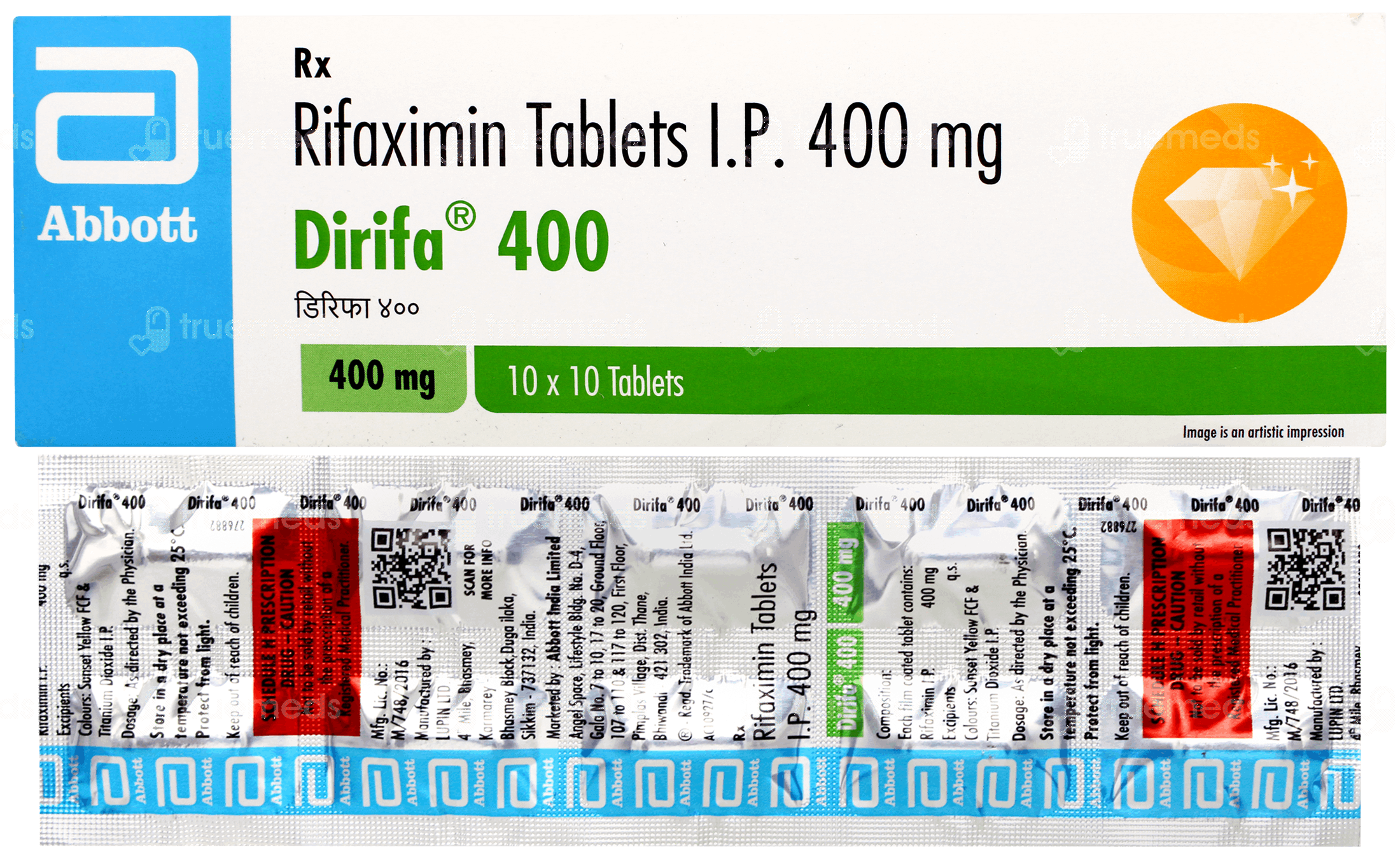 Dirifa 400 MG | Order Dirifa 400 MG Tablet Online at Truemeds