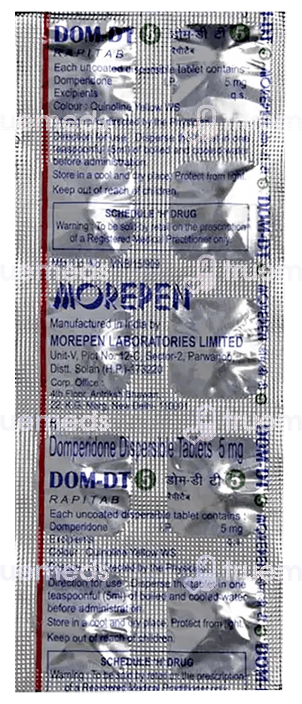 Dom Dt 5 MG | Order Dom Dt 5 MG Tablet Online at Truemeds