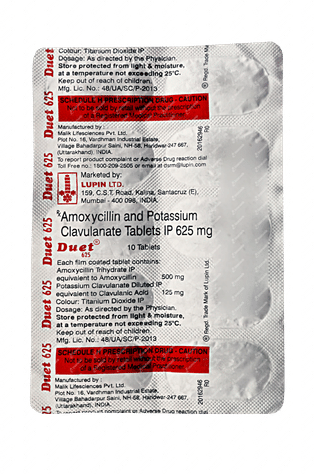 Duet 500/125 Mg Tablet: Uses, Side Effects, Price & Substitutes