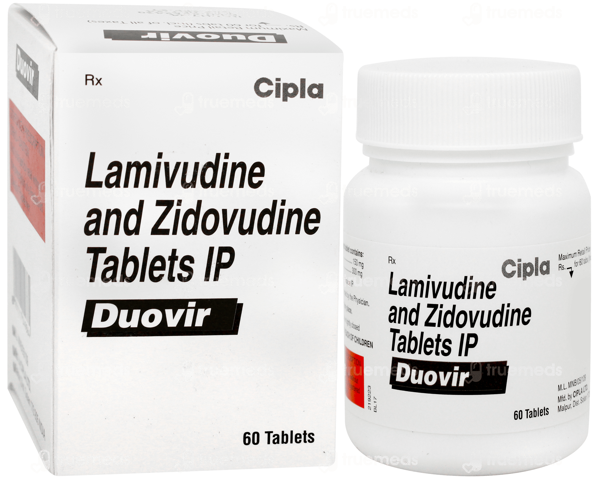 Duovir 150300 Mg Tablet 60 - Uses, Side Effects, Dosage, Price | Truemeds