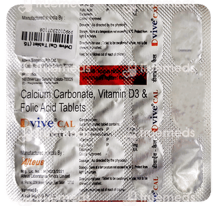 Dvive Cal Tablet 15 - Uses, Side Effects, Dosage, Price | Truemeds