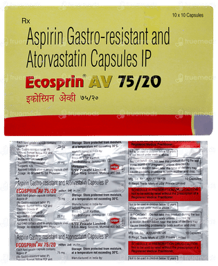 Ecosprin Av 20 75 Mg Capsule 10 - Uses, Side Effects, Dosage, Price ...