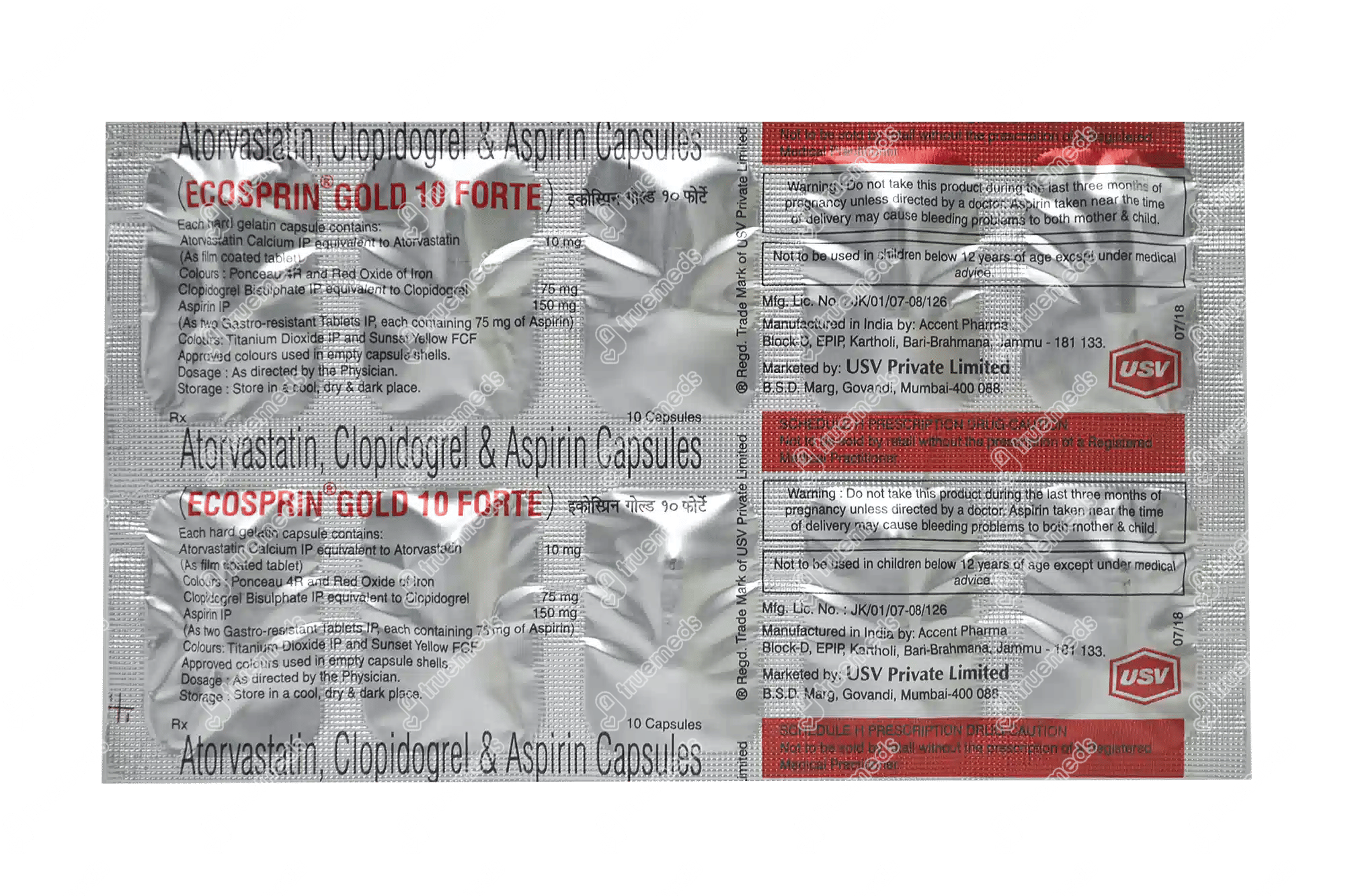 Ecosprin Gold Forte 150 | Order Ecosprin Gold Forte 150/10/75 MG ...