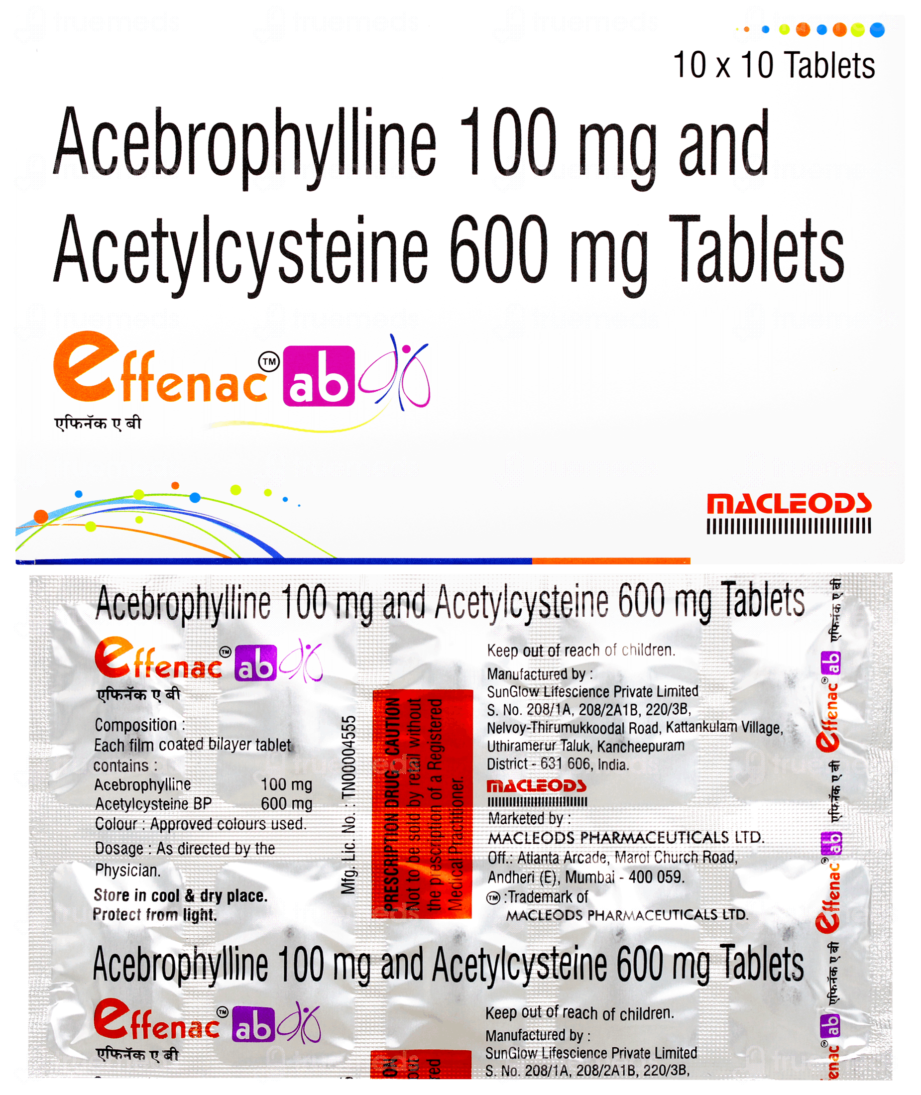 Effenac Ab 100/600 MG | Order Effenac Ab 100/600 MG Tablet Online at ...