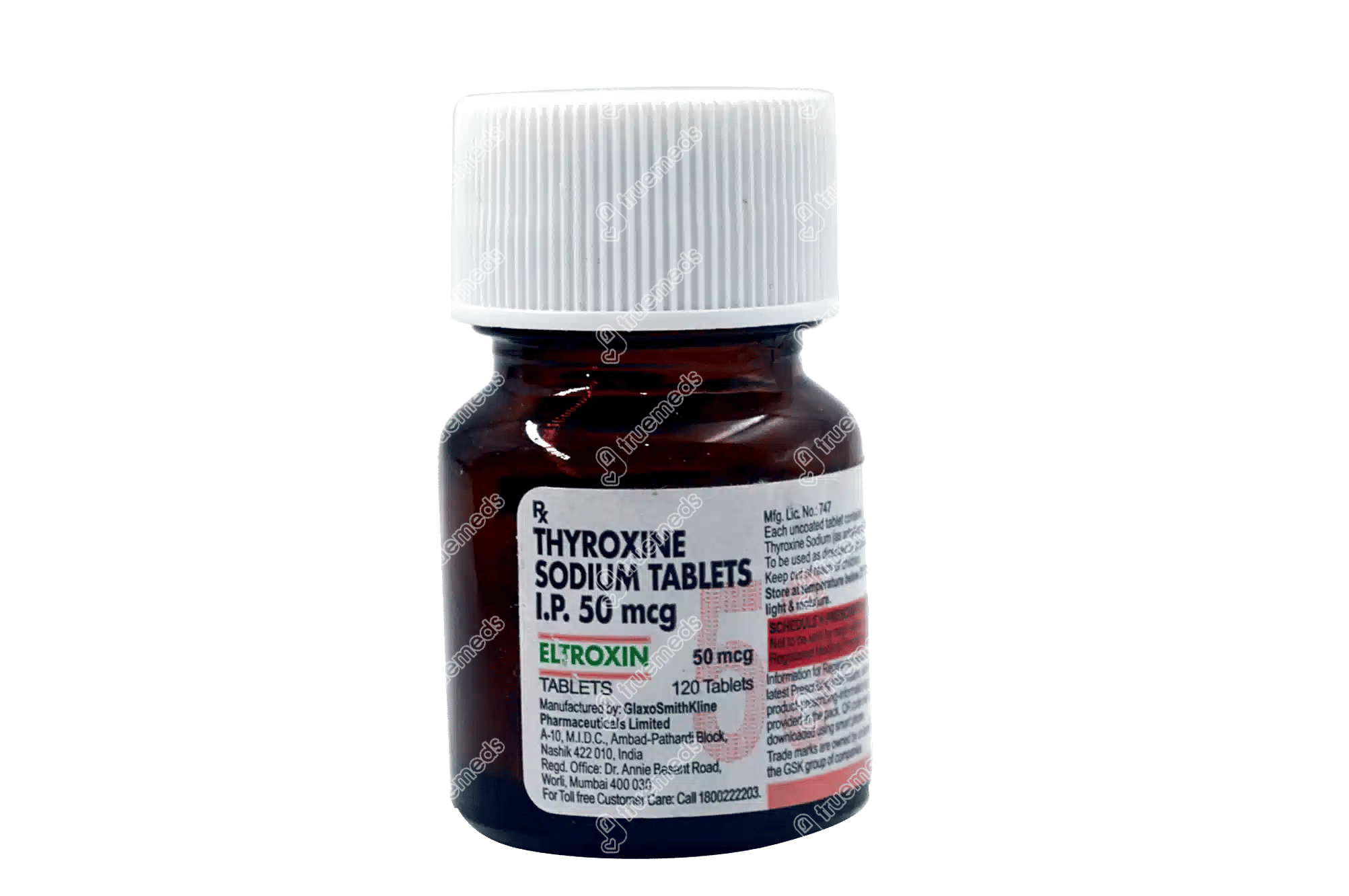 Eltroxin 50 MCG 1 | Order Eltroxin 50 MCG Tablet 1 Online at Truemeds