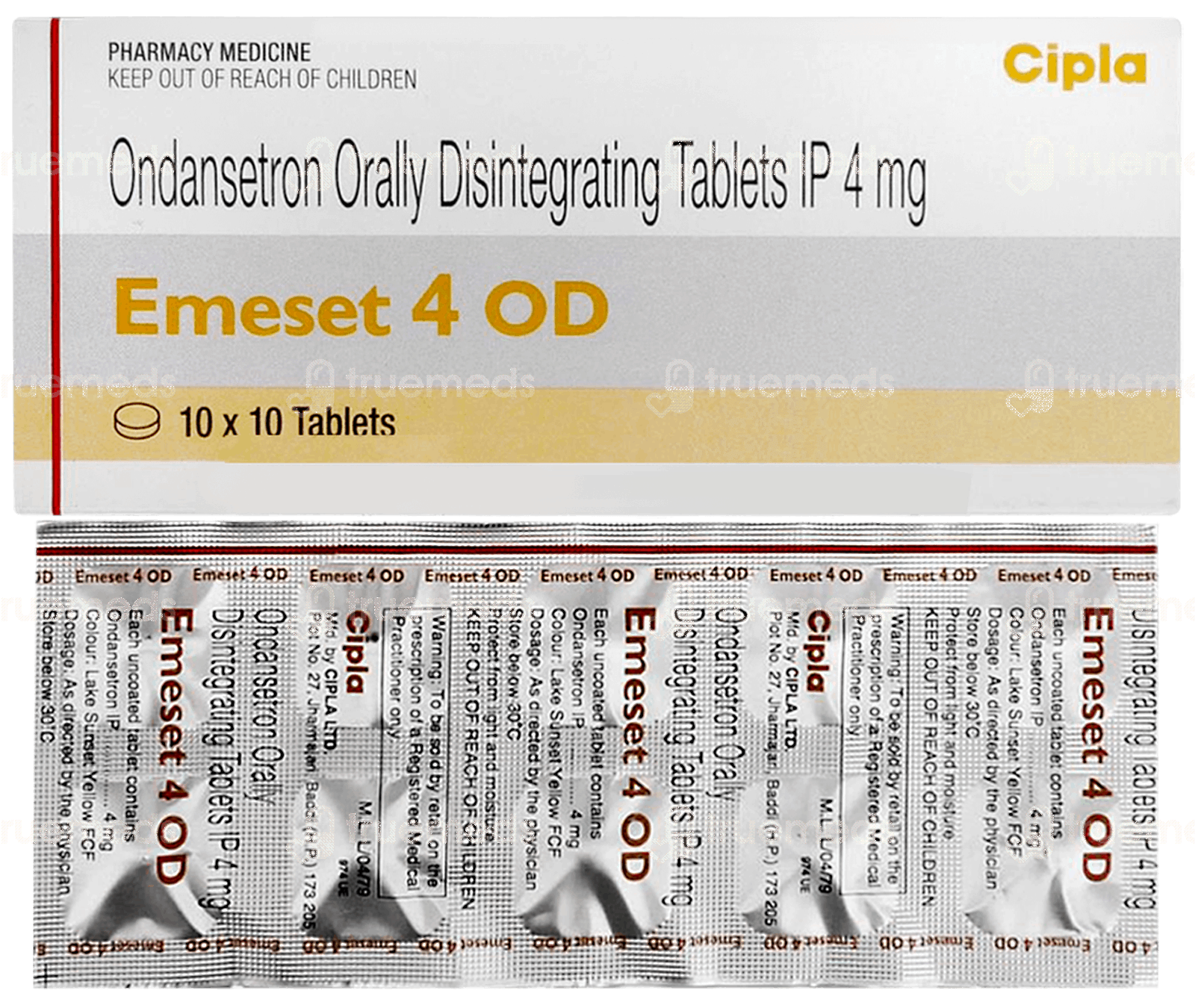 Emeset Od 4 MG | Order Emeset Od 4 MG Tablet Online at Truemeds