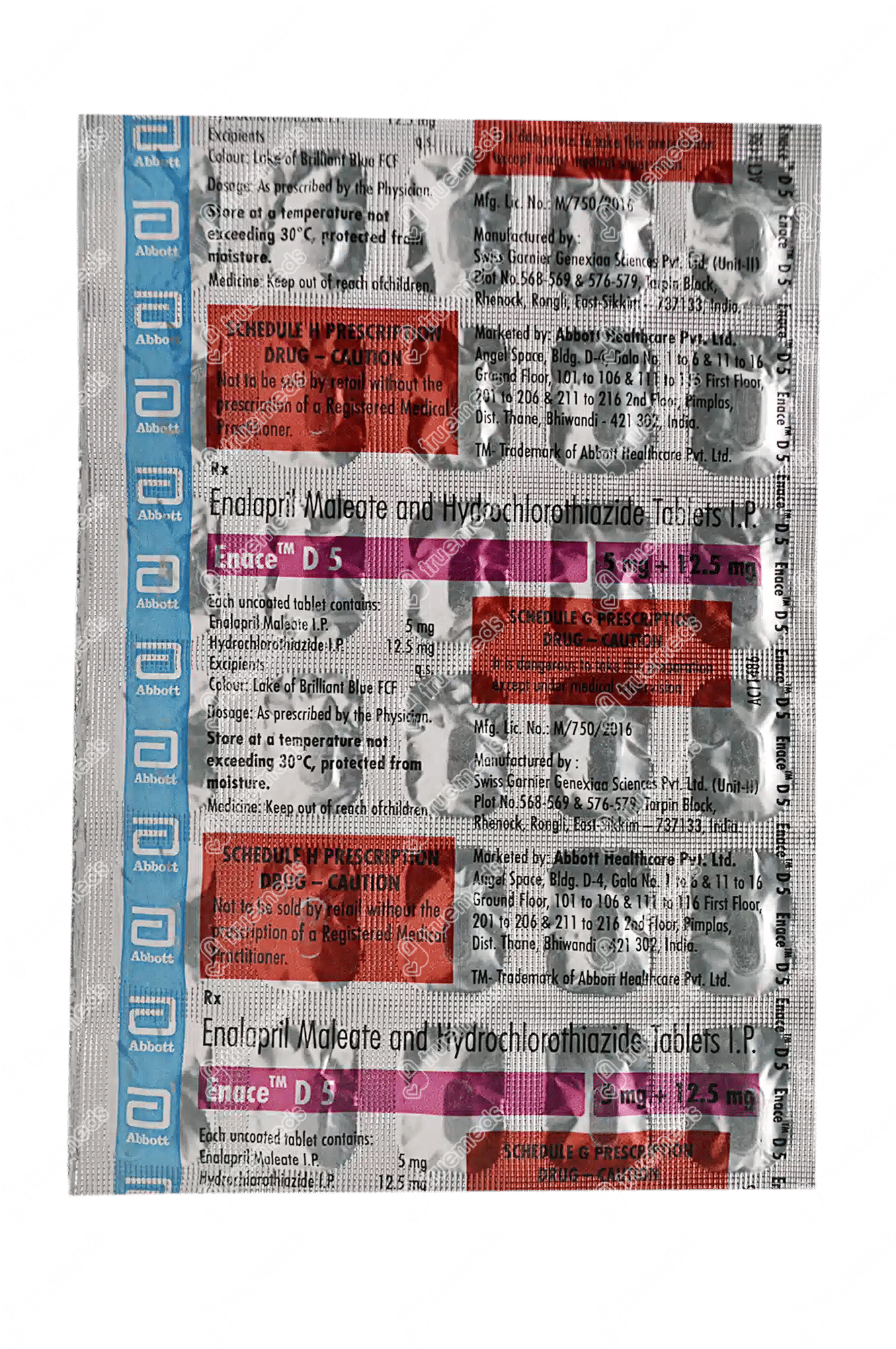 Enace D 5/12.5 MG | Order Enace D 5/12.5 MG Tablet Online at Truemeds