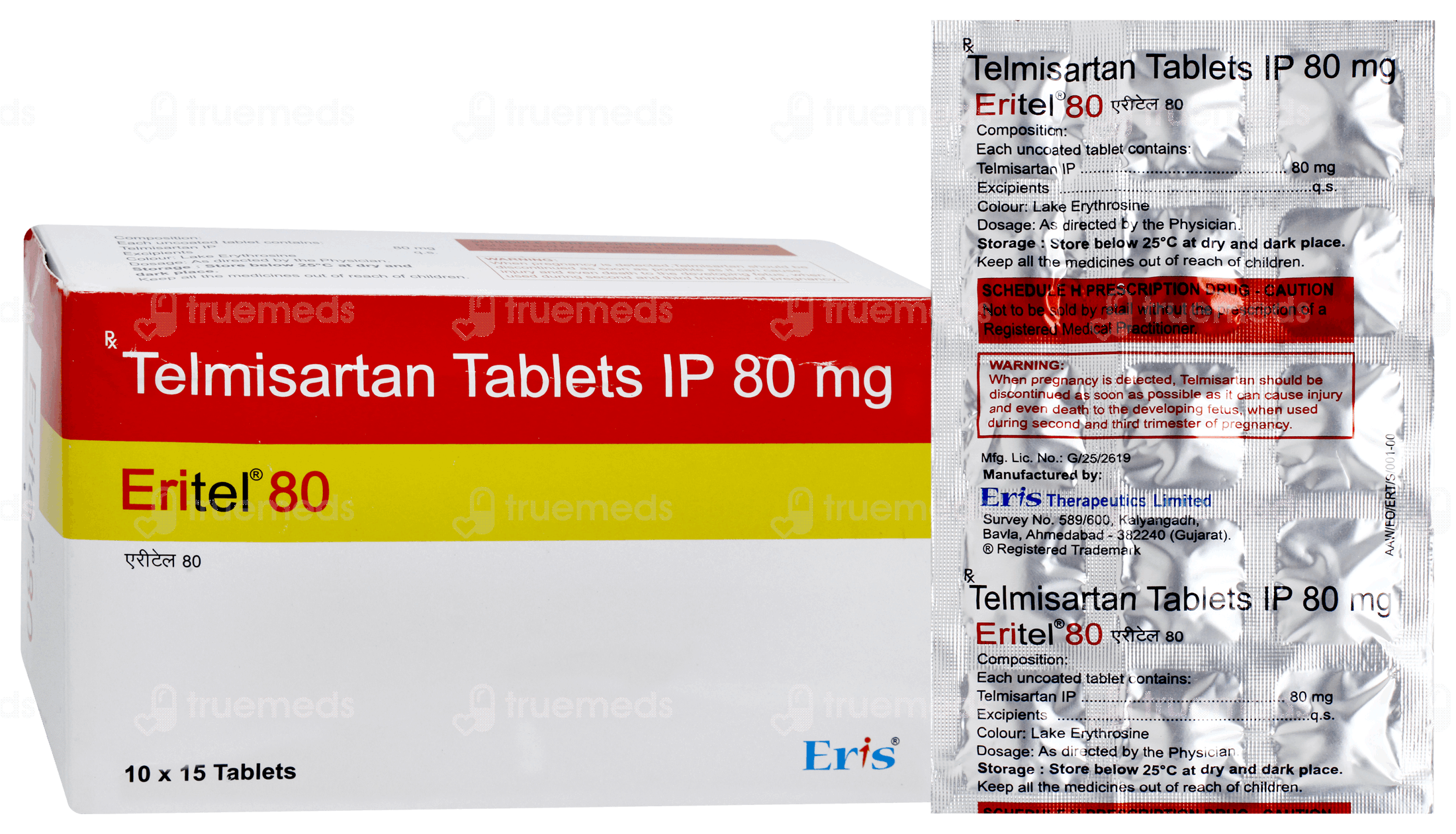 Eritel 80 Tablet 15: Uses, Side Effects, Price & Substitutes