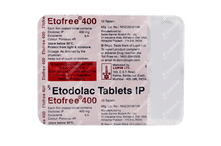 Etofree 400 MG Tablet | Order ETOFREE 400 MG Tablet 10 Online at Truemeds