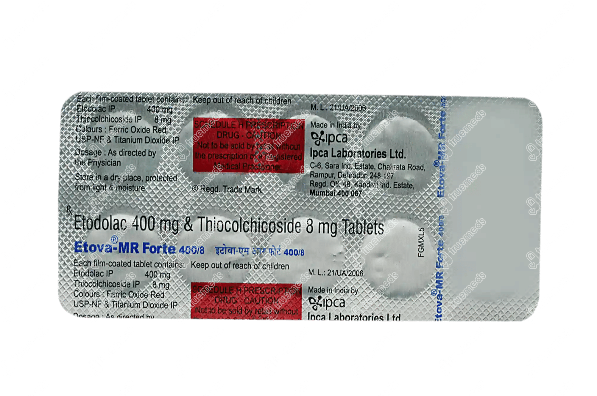 Etova Mr Forte 400/8 MG | Order Etova Mr Forte 400/8 MG Tablet Online ...
