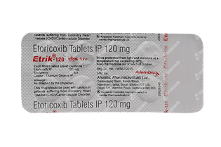 Etrik 120 Mg Tablet 10 - Uses, Side Effects, Dosage, Price | Truemeds