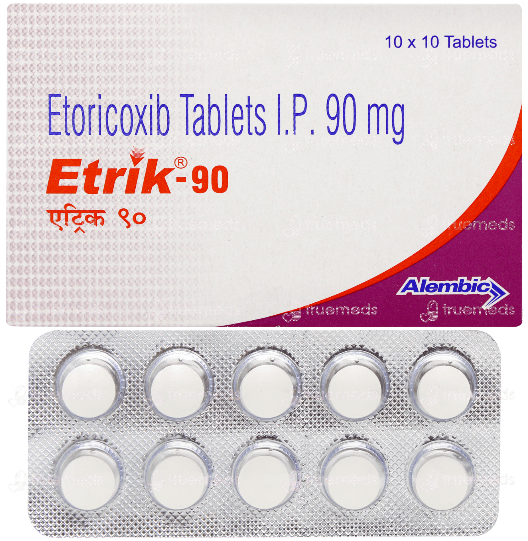 Etrik 90 Mg Tablet 10 - Uses, Side Effects, Dosage, Price | Truemeds