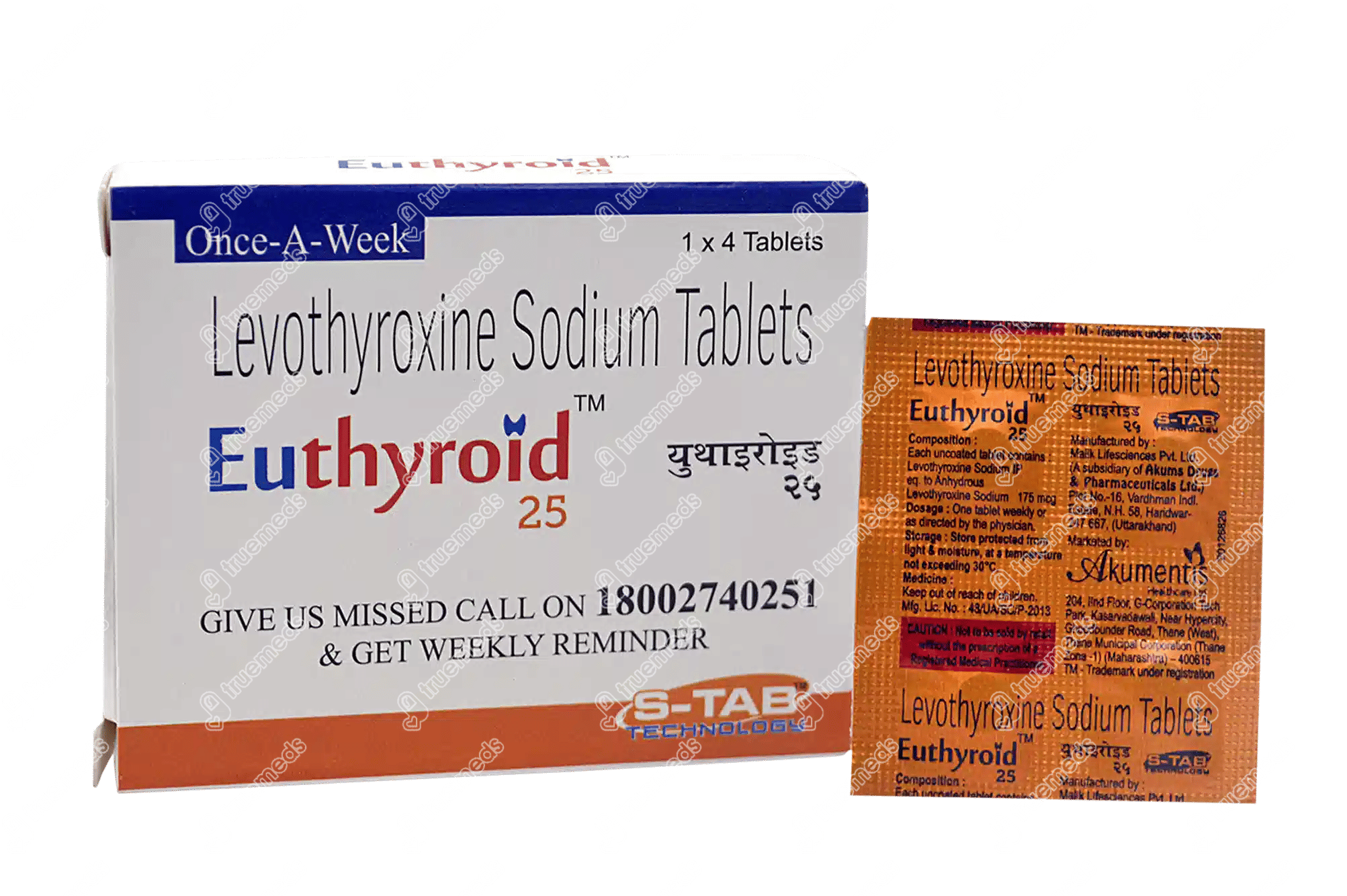 Euthyroid 25 MCG | Order Euthyroid 25 MCG Tablet Online at Truemeds
