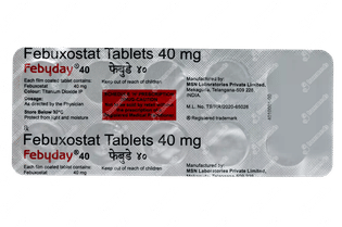 Febuday 40 Mg Tablet 10 - Uses, Side Effects, Dosage, Price | Truemeds