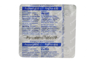 Fepanil 650 Mg Tablet 15 - Uses, Side Effects, Dosage, Price | Truemeds