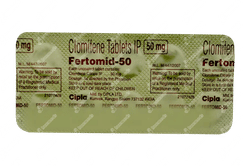 Fertomid 50 MG Tablet 10 - Uses, Side Effects, Dosage, Price | Truemeds