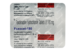 Fexocet 180 Mg Tablet 10 - Uses, Side Effects, Dosage, Price | Truemeds