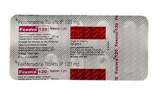 Fexova 120 Mg Tablet 10 - Uses, Side Effects, Dosage, Price | Truemeds