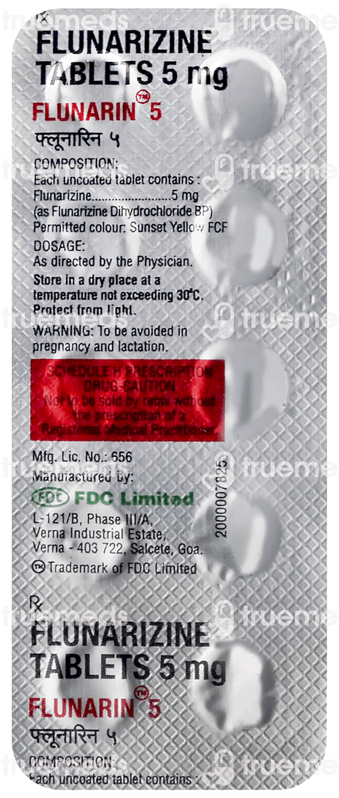 Flunarin 5 MG | Order Flunarin 5 MG Tablet Online at Truemeds