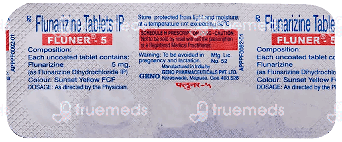 Fluner 5 MG | Order Fluner 5 MG Tablet Online at Truemeds