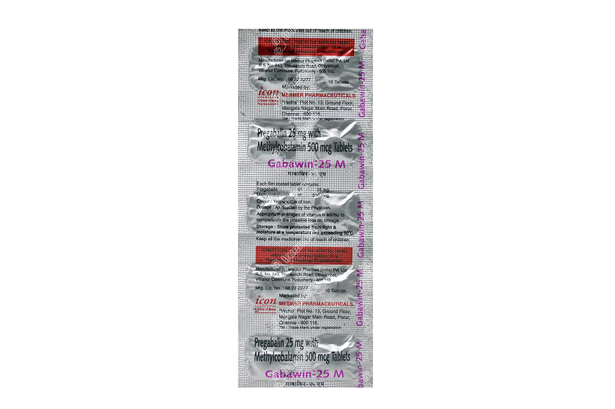 Gabawin 25 M Tablet 10: Uses, Side Effects, Price & Substitutes