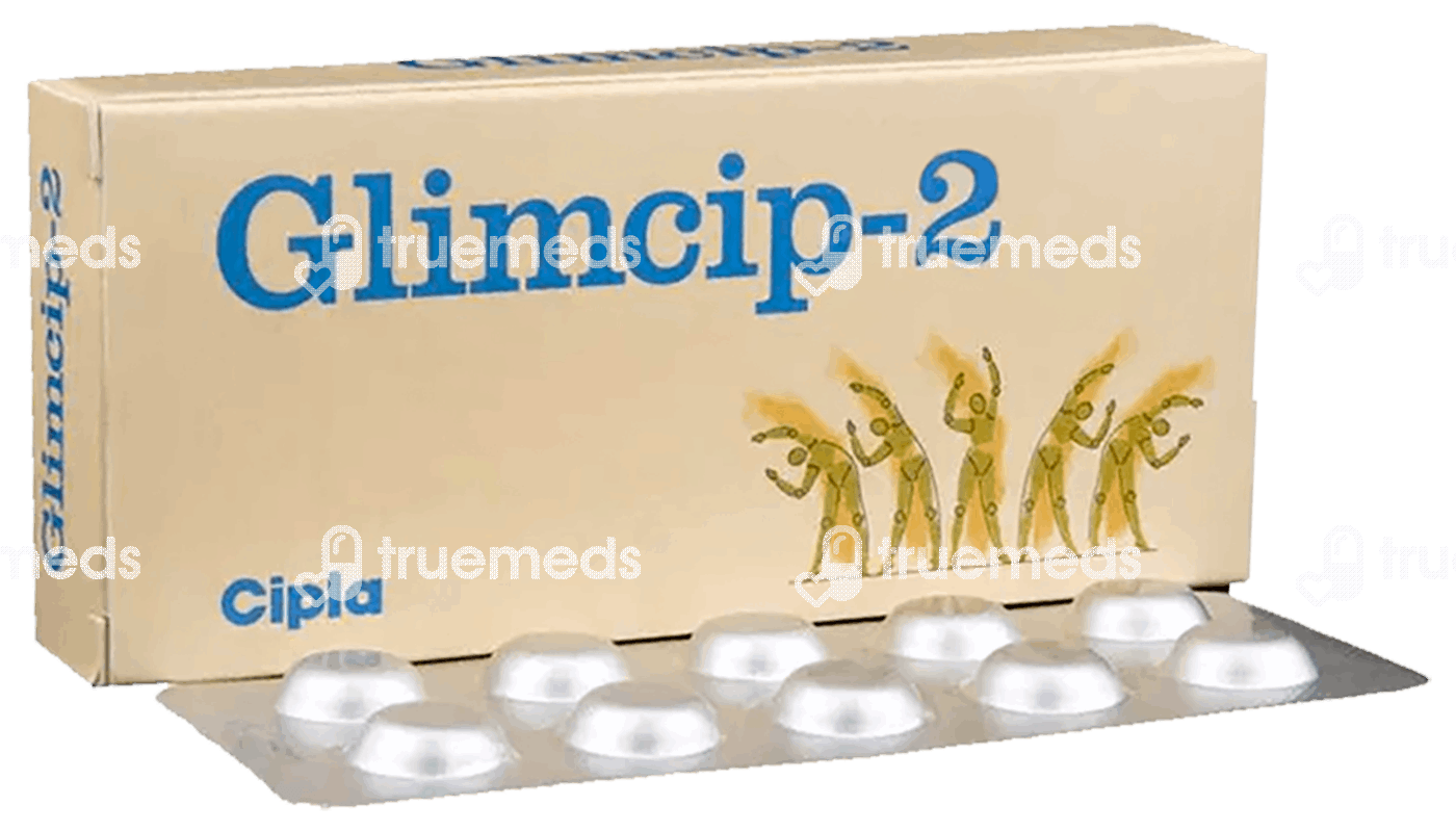Glimcip 2mg Tablet 10: Uses, Side Effects, Price & Substitutes