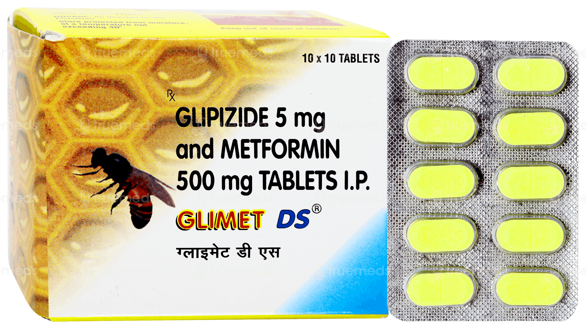 Glimet Ds 5/500 MG | Order Glimet Ds 5/500 MG Tablet Online at Truemeds