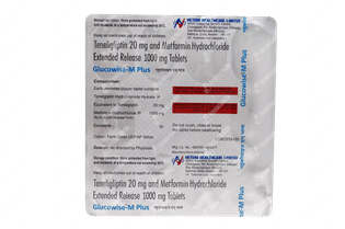 Glucowise M Plus 20/1000 MG Er | Order Glucowise M Plus 20/1000 MG ...