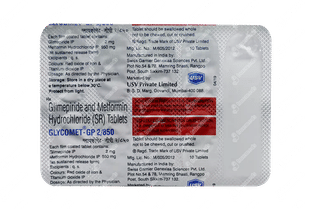 Glycomet Gp 2/850 Tablet Sr 10: Uses, Side Effects, Price & Substitutes