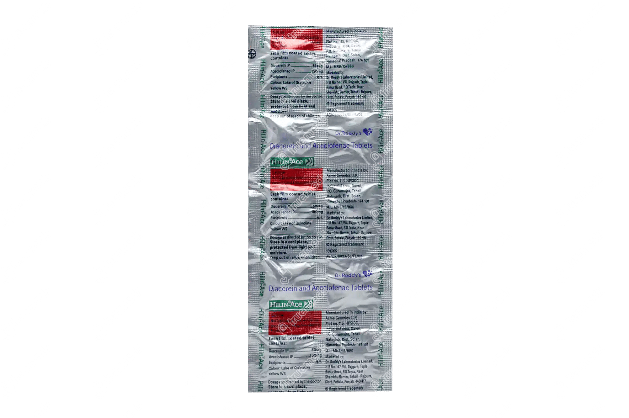 Hilin Ace 10050 Mg Tablet 10 - Uses, Side Effects, Dosage, Price | Truemeds