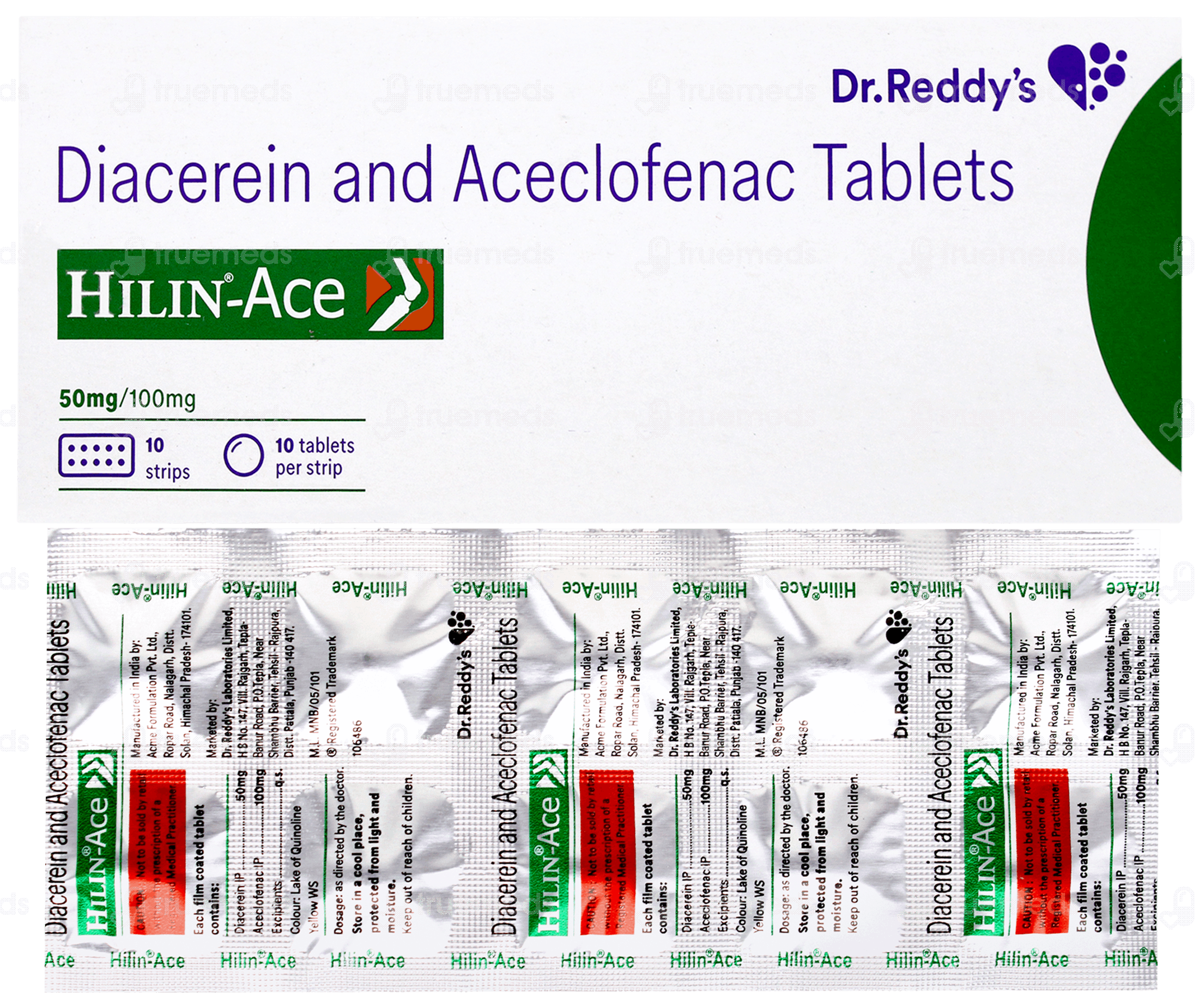 Hilin Ace 10050 Mg Tablet 10 - Uses, Side Effects, Dosage, Price | Truemeds