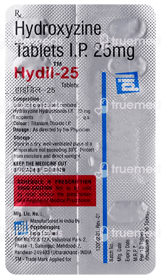 Hydil 25 MG | Order Hydil 25 MG Tablet Online at Truemeds