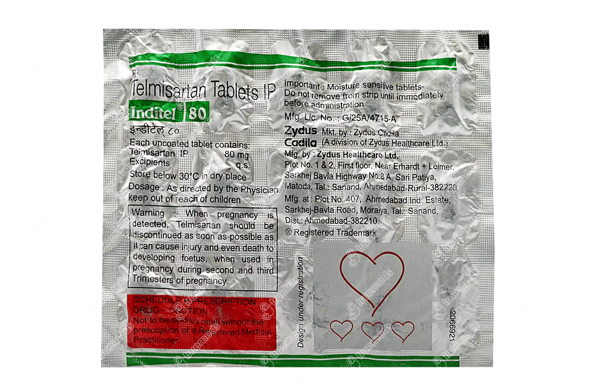 Inditel 80 Tablet 15: Uses, Side Effects, Price & Substitutes