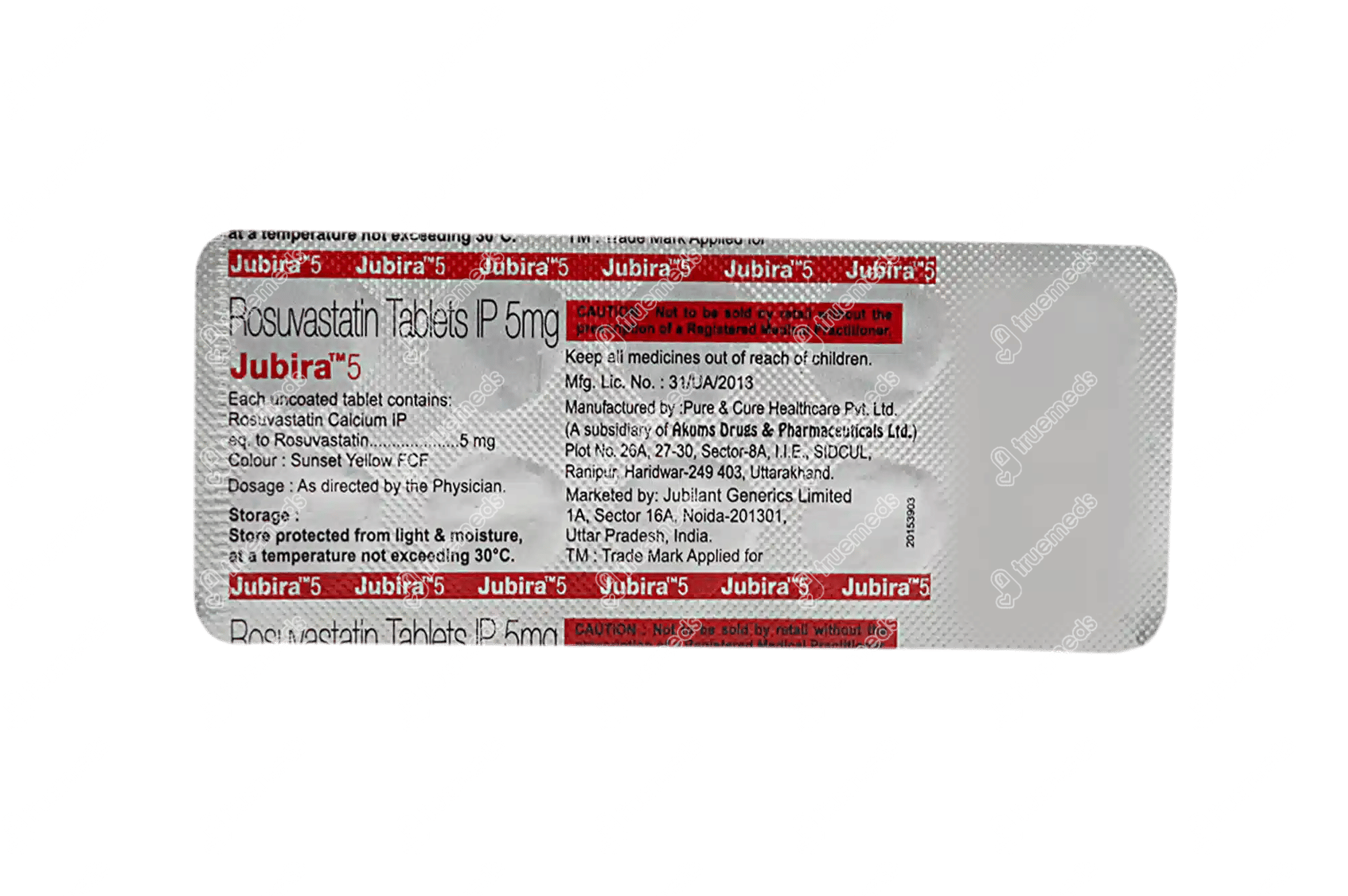 Jubira 5 MG | Order Jubira 5 MG Tablet Online at Truemeds