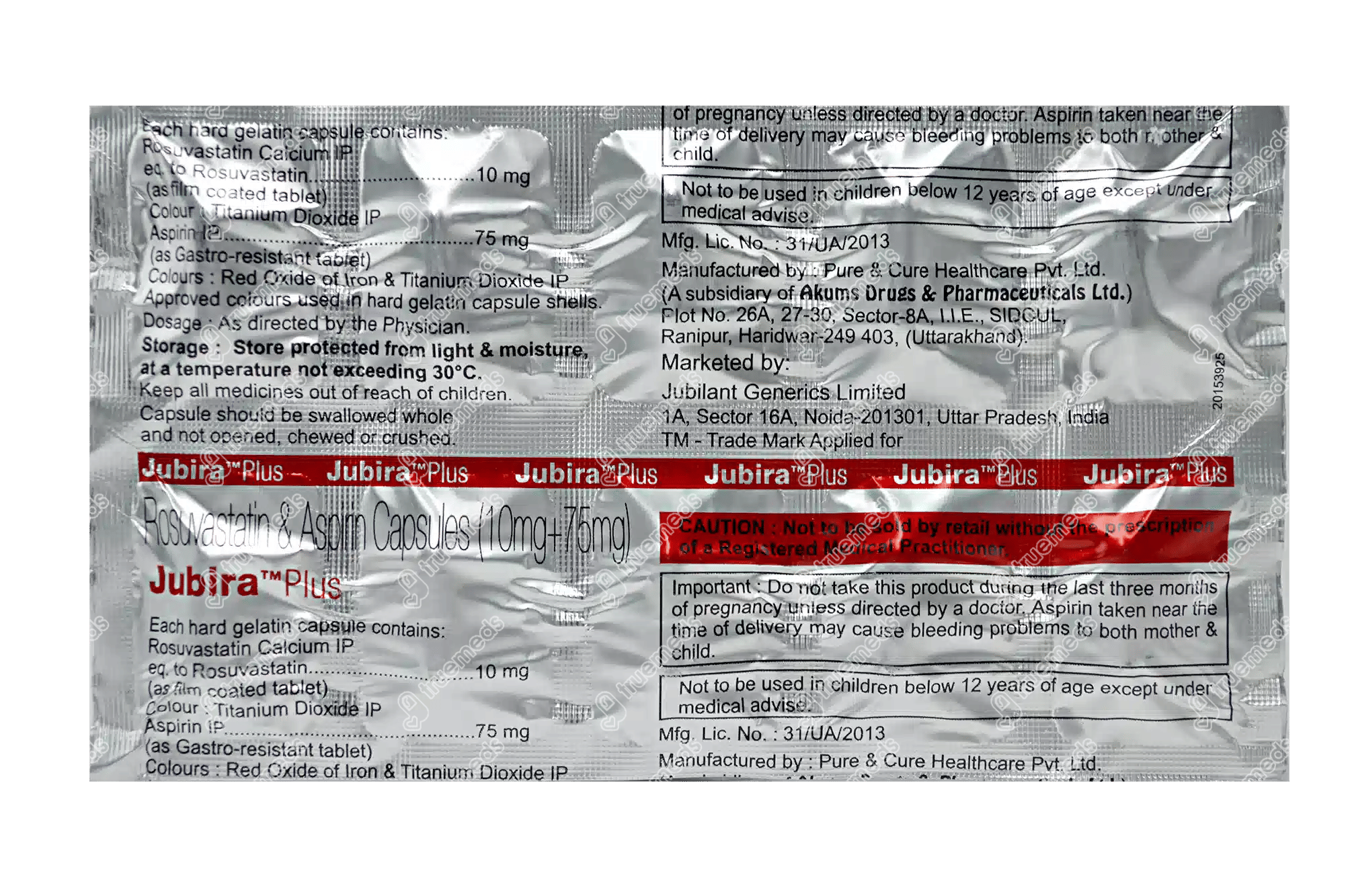 Jubira Plus 10/75 MG | Order Jubira Plus 10/75 MG Capsule Online at Truemeds