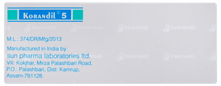 Korandil 5 Mg Tablet 10 - Uses, Side Effects, Dosage, Price | Truemeds