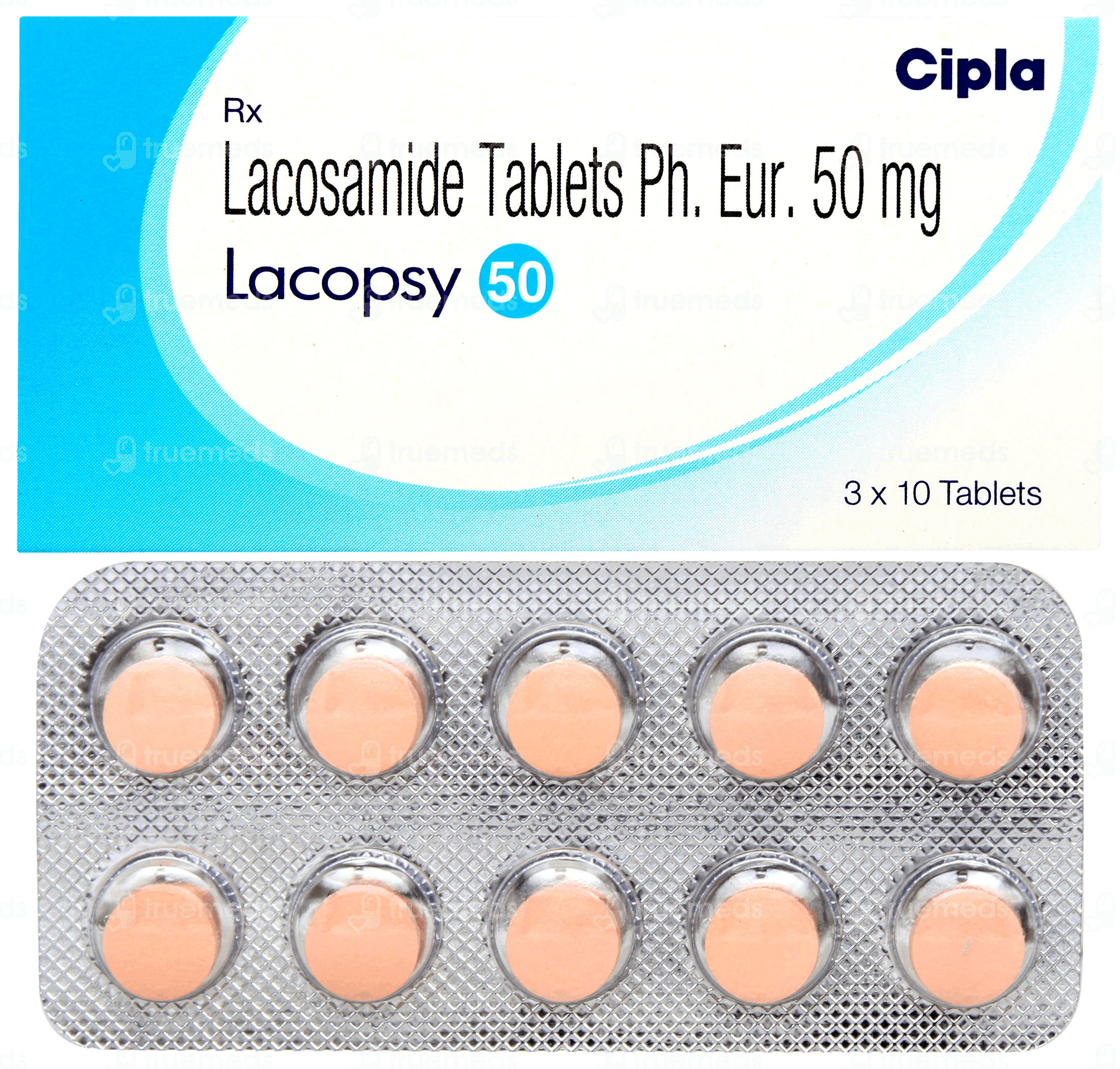 Lacopsy 50 Mg Tablet 10 - Uses, Side Effects, Dosage, Price | Truemeds