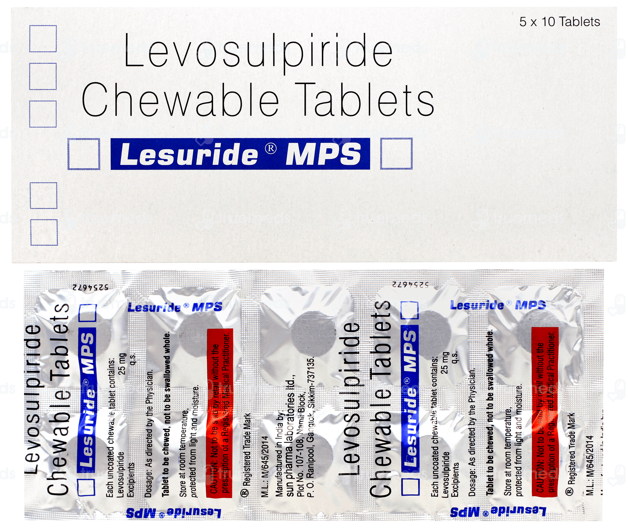 Lesuride Mps 25 MG | Order Lesuride Mps 25 MG Tablet Online at Truemeds