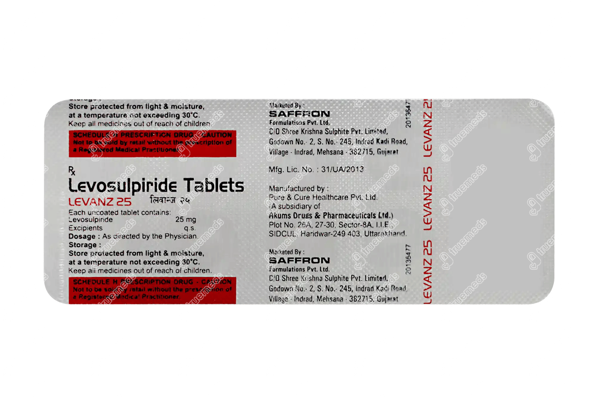 Levanz 25 MG | Order Levanz 25 MG Tablet Online at Truemeds