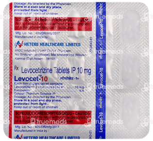 Levocet 10 Mg Tablet 15 - Uses, Side Effects, Dosage, Price | Truemeds