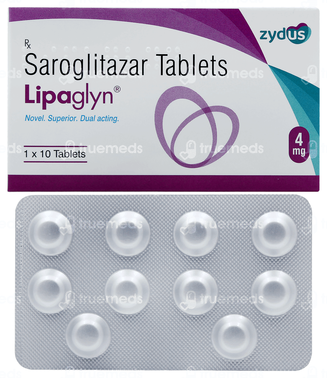 Lipaglyn 4 Mg Tablet 10 - उपयोग, साइड इफेक्ट्स, खुराक, कीमत | Truemeds