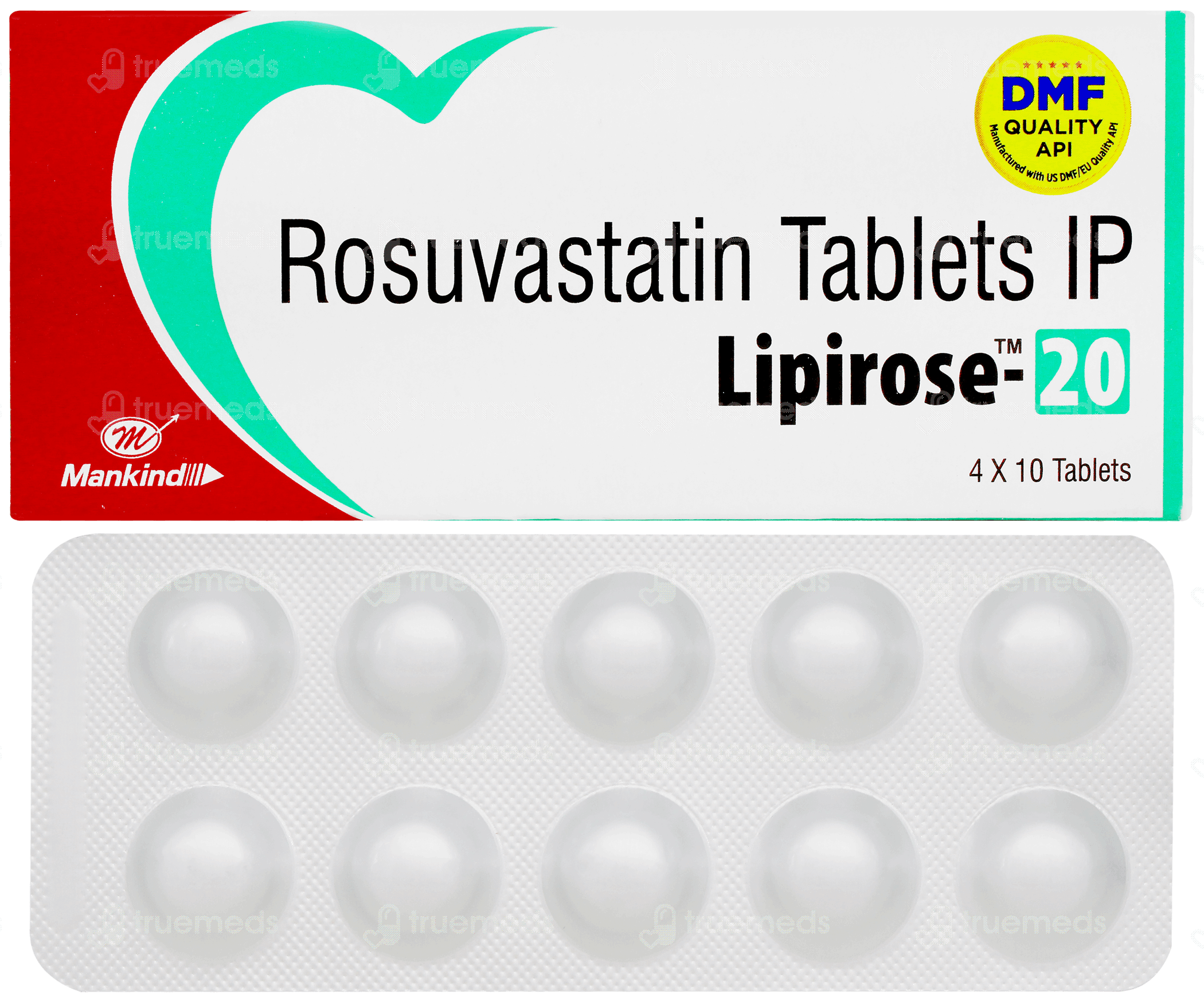 Lipirose 20 Tablet 10: Uses, Side Effects, Price & Substitutes