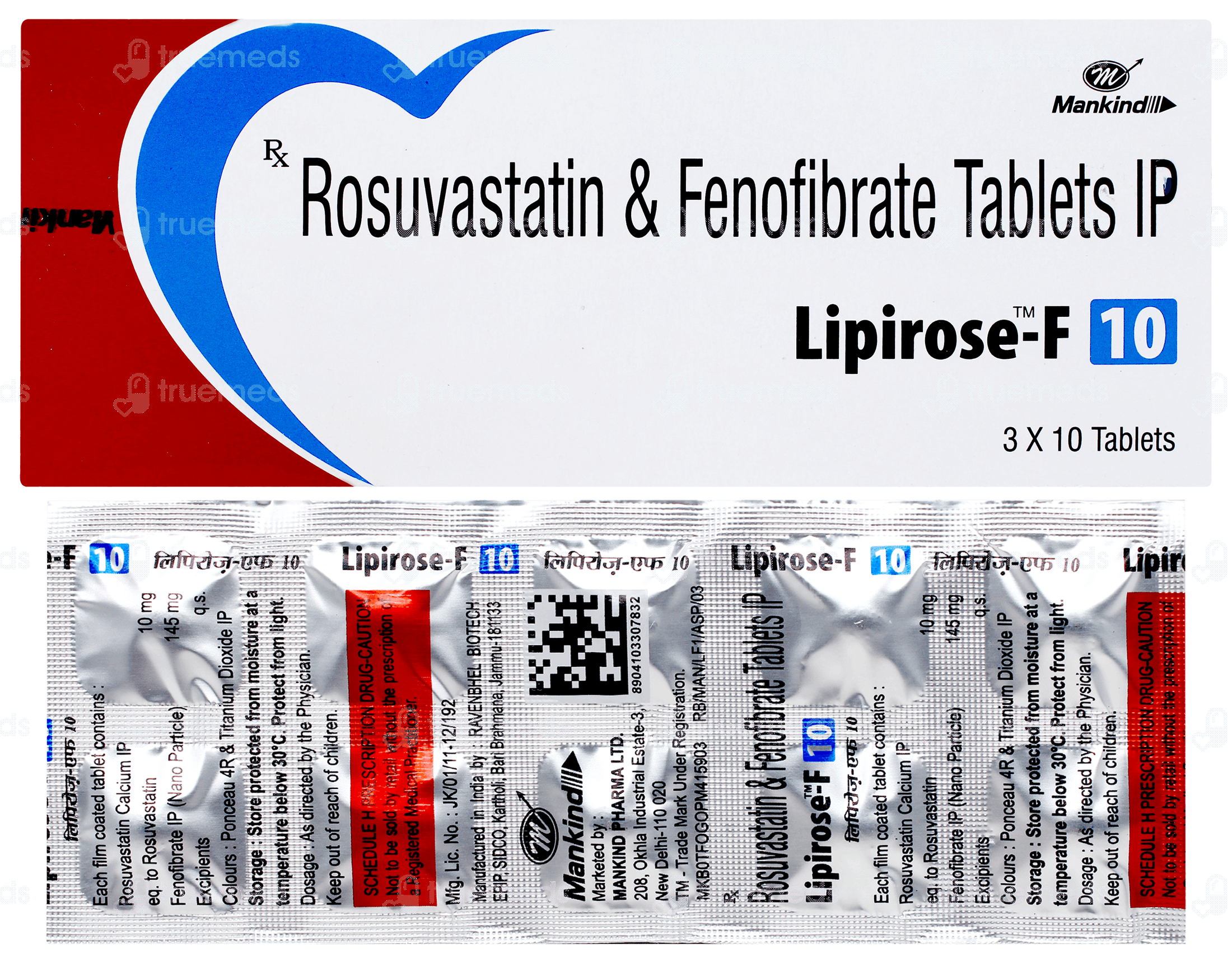 Lipirose F 10 Tablet 10: Uses, Side Effects, Price & Substitutes
