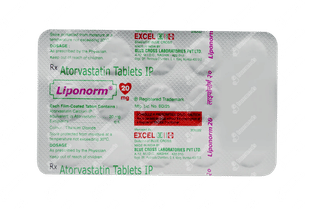 Liponorm 20mg Tablet 15: Uses, Side Effects, Price & Substitutes
