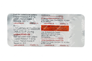 Losartas 25 Mg Tablet 10 - Uses, Side Effects, Dosage, Price | Truemeds