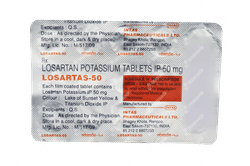 Losartas 50 MG Tablet 15 - Uses, Side Effects, Dosage, Price | Truemeds